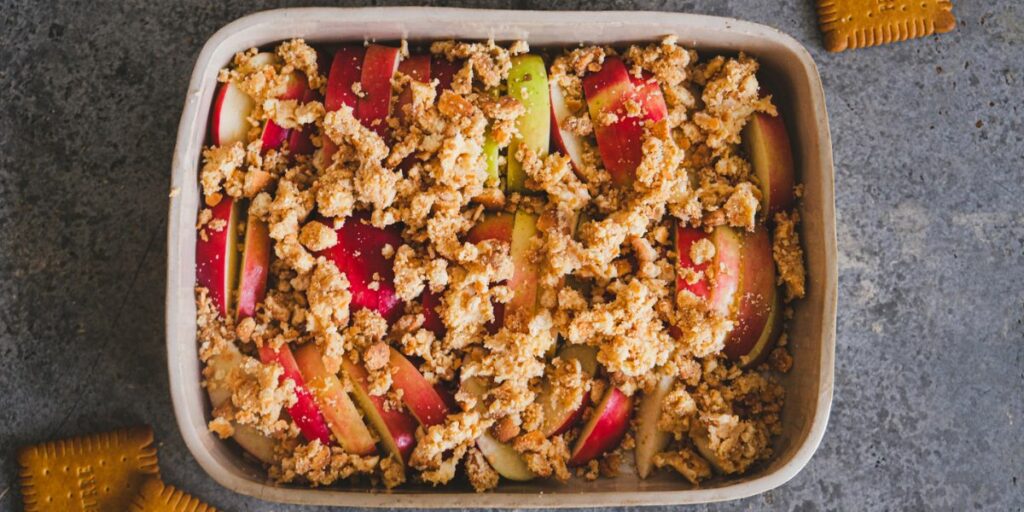 Crumble à base de biscuits mous, recette zéro gaspi - Blog