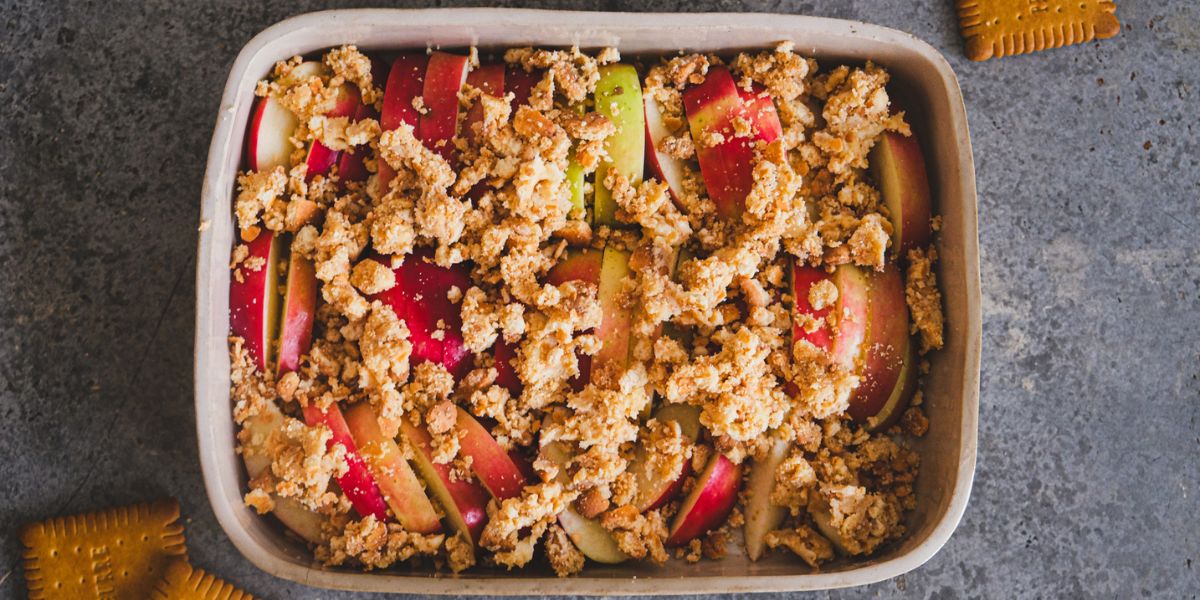 Crumble à base de biscuits mous, recette zéro gaspi - Blog